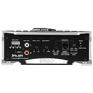 BOSS Audio Systems AR1600.2 2 Channel Car Amplifier - 1600 Watts, Full Range, Class AB, 2-4 Ohm Stable, Mosfet Power Supply, Bridgeable