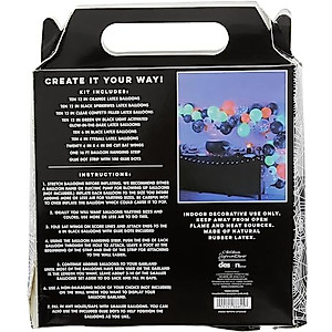 C.R. Gibson CBGM-25325 Halloween Fall Celebration Balloon Garland Arch Kit, 16 Foot Arch, Multicolor, 60pcs