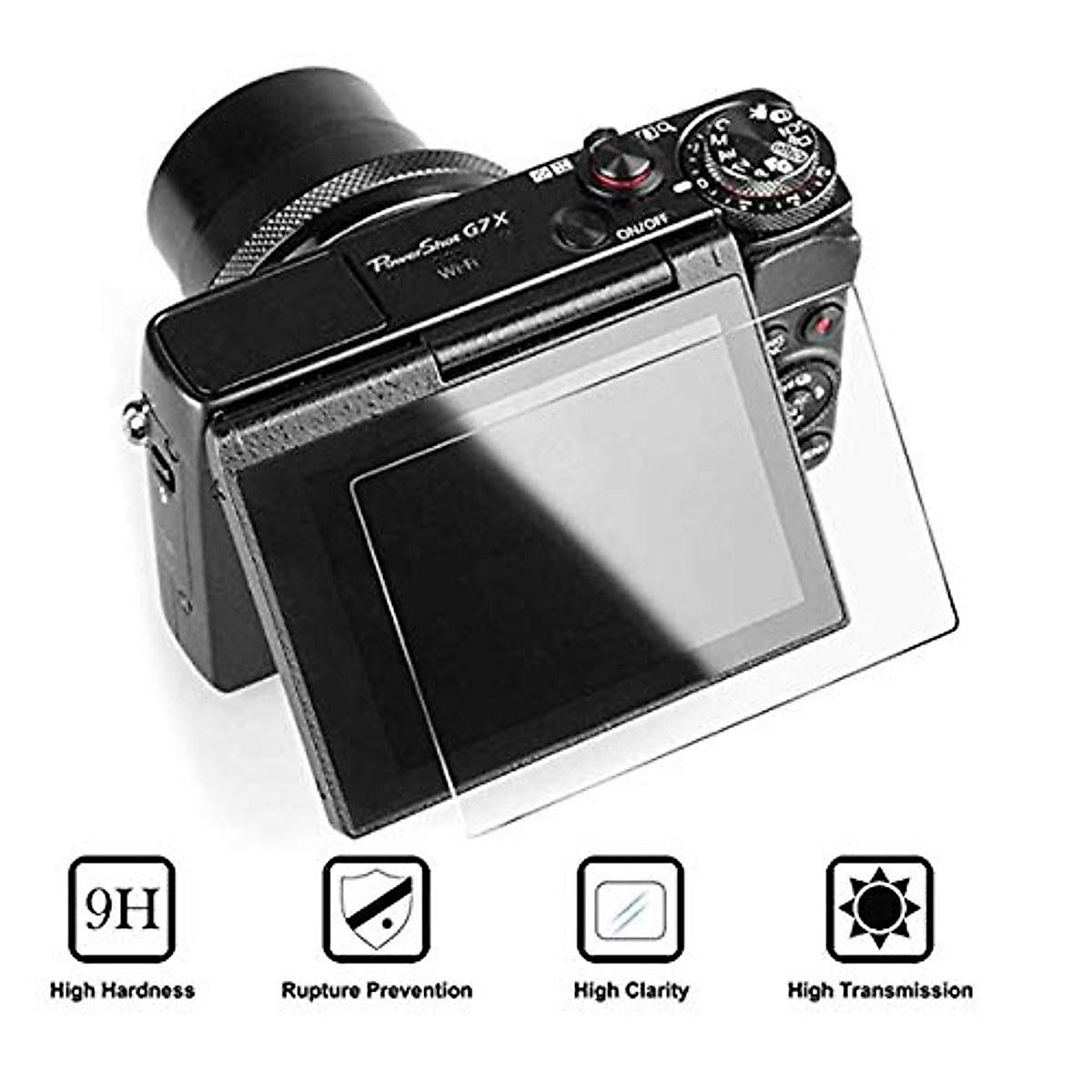 [2-Pack] Screen Protector Tempered Glass for Canon G7X Mark III - Ultra Thin Screen Protective Film For Camera Canon G7 X Mark iii G9X Mark II GX7 GX9