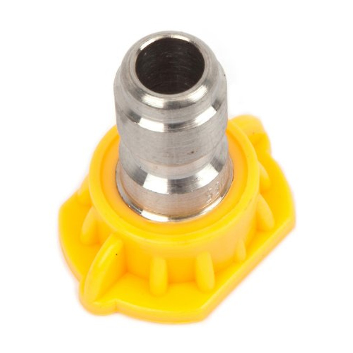 Forney 75154 Pressure Washer Accessories, Quick Connect Spray Nozzle, Chiseling, 15-Degree-by-5.5mm, Yellow