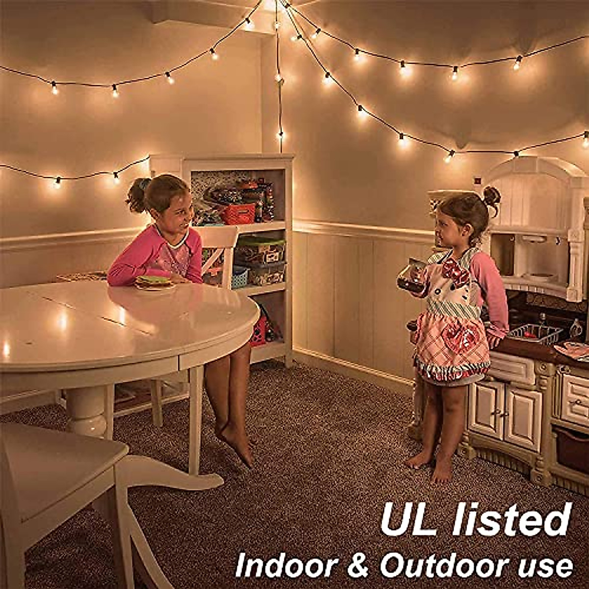 Afirst LED Outdoor String Lights 50FT with 52 Bulbs Shatterproof Weatherproof Globe String Lights for Patio Backyard Garden Party Lighting