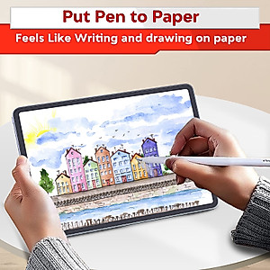 [2 Pack] ZOEGAA Paper Screen Protector Compatible with iPad Pro 12.9 inch (2015/2017), iPad Pro 12.9 1st/2nd Generation Matte Screen Protector for Write and Draw on Paper Film