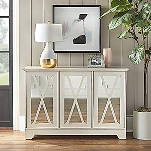 Target Marketing Systems Reflections Buffet/Console with Mirror, White