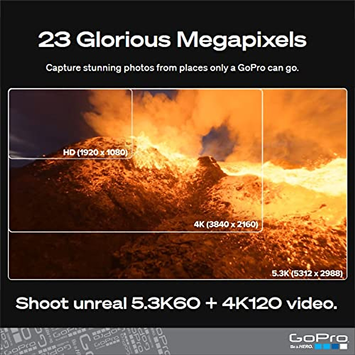 GoPro HERO10 Black- E-Commerce Packaging - Waterproof Action Camera with Front LCD & Touch Rear Screens, 5.3K60 Ultra HD Video