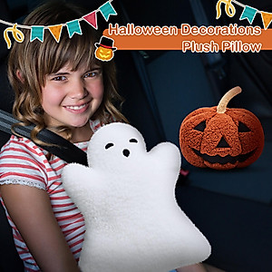 Poen 2 Pcs Halloween Pillows Pumpkin Pillow Halloween Shaped Throw Pillows Halloween Decorative Pillows Halloween Decor for Holiday Party Gift Sofa Bed Cushion