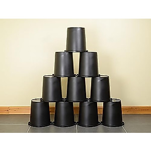 Tarifold Jalema® Re-Solution™ Commercial Wastepaper Trash Can for Office or Home, 4.75 Gallon/19 Quart Capacity, Black, 100% Recycled Plastic, 10/bx.