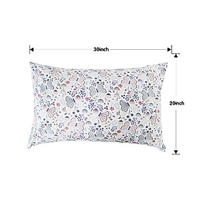 Colorful Butterfly Kids' Pillowcases, 2 Pack Cotton Toddler Pillow Cover Soft Pillow Shams, Travel Pillow Cases with Envelope Closure for Bedding, Standard 20" X 30" Pillowcase