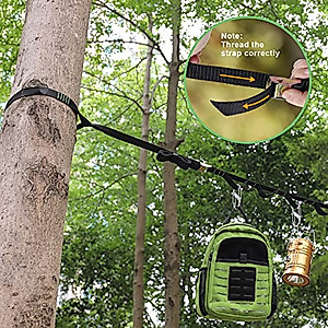 Ayaport Campsite Storage Strap 25FT Camping Lanyard Tent Hanging Organizer with 20 Loops 12 Hooks Must Have Tent Gear Camp Kitchen Accessories