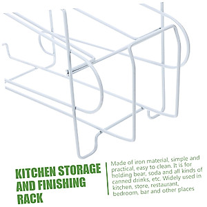 DOITOOL Refrigerator Organizer Bins Pop Soda Can Dispenser Beverage Holder for Fridge Freezer Kitchen Countertops Cabinets Metal Canned Food Pantry Storage Rack