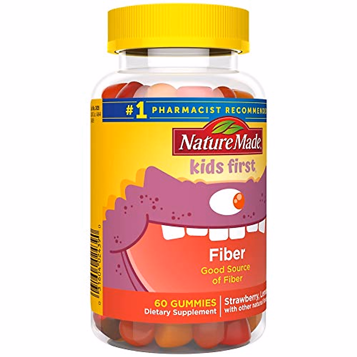 Nature Made Kids First Fiber Gummies, 60 Count for Digestive Health