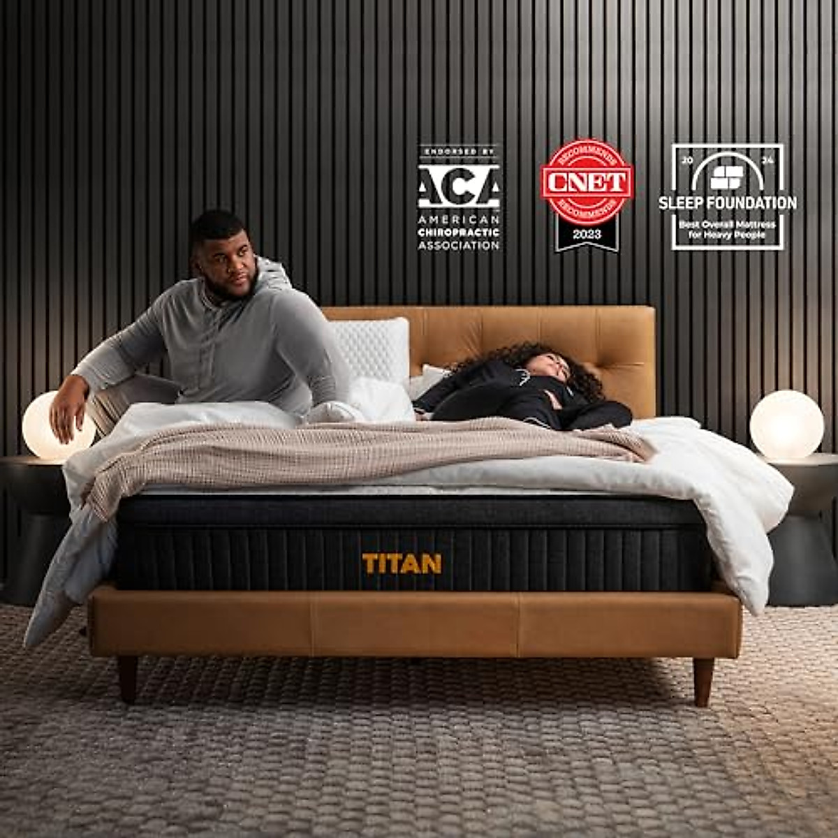 Brooklyn Bedding Titan 13" Hybrid Luxe Mattress for Plus Size Sleepers, Queen