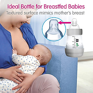 MAM Feed & Soothe Bottle & Pacifier Gift Set, Unisex, 0+ Months, 6-Count