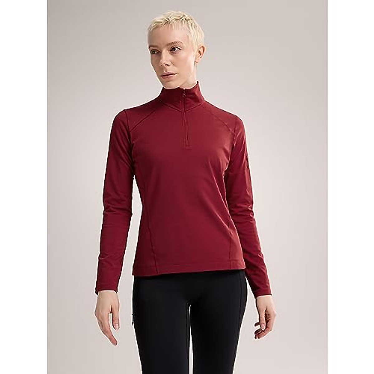 Arc'teryx Rho Zip Neck Women's | Versatile Lightweight Base Layer | Bordeaux, X-Small