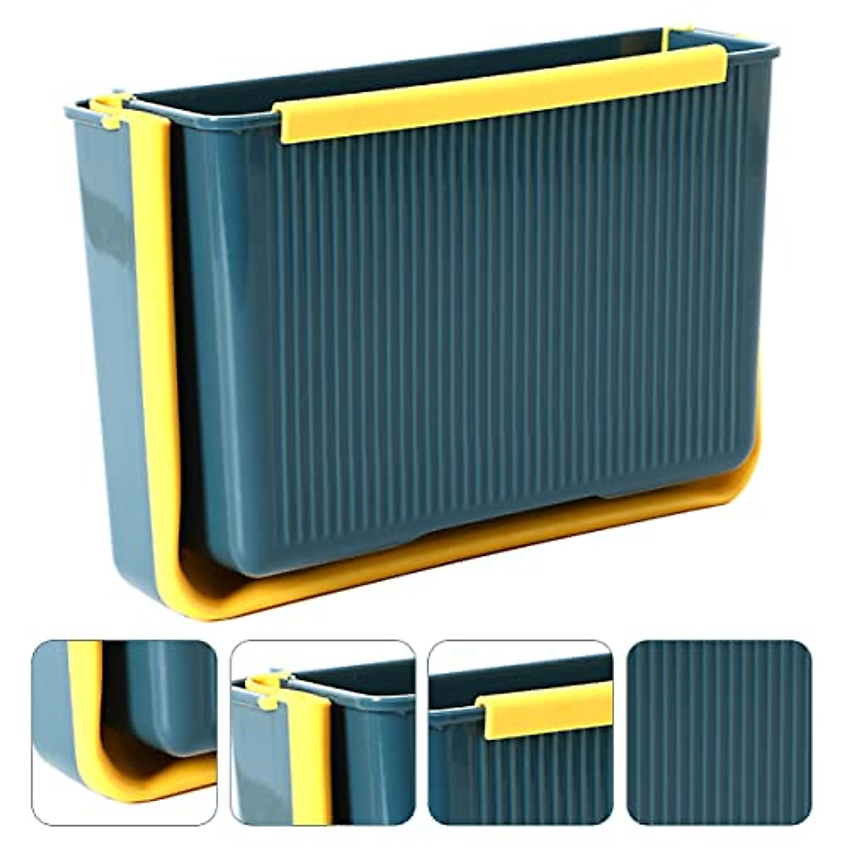 ARTIBETTER 3pcs Foldable Folding Wastebasket Basket Saving Mounted Door Can Supplies Hanging Closable Car Kitchen Cabinet Small Home Bathroom Container Bedroom Mini for Recycling Bucket