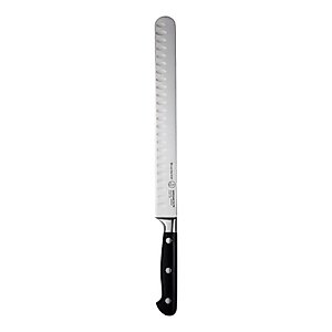 Messermeister Meridian Elite 10” Round-Tip Kullenschliff Slicer Knife - Fine German Steel Alloy Blade - Rust Resistant & Easy to Maintain