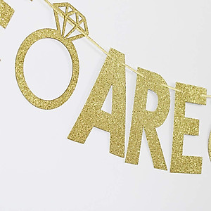 We are Engaged Banner, Funny Decors for Engagement/Wedding/Bridal Shower/Bachelorette Party Photo Props Supplies