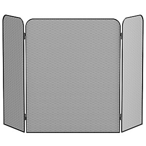 Fire Beauty 3-Panel Metal Fireplace Screen for Fireplace Fire Spark Guard Grate for Living Room Home Decor (32" x 52")