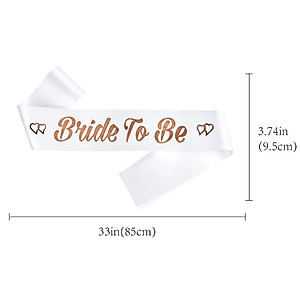 SGKUED Rose Gold Bachelorette Party Sash - Bride to Be Decorations,Bridal Shower Favors,Hen Night Gifts, Engagement Party Satin Favors,Wedding Party Accessories…