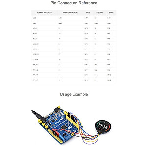 Coolwell 1.28inch Round LCD with Touch Panel for Raspberry Pi 4B+ 4B 3B+ 3B 2B+ Zero W WH 2 W Pico 240×240 IPS Display Module SPI and I2C Embedded GC9A01 Driver