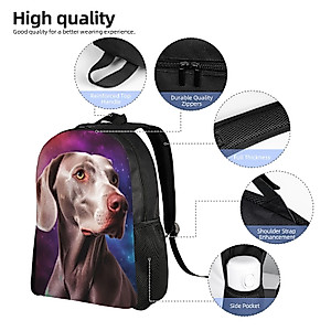 Xerial Rainbow Galactic Weimaraner Backpack Waterproof Anti Theft Durable Light Laptop Bag Backpacks For Women Men Travel Gym Backpack