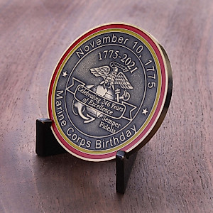 2021 Marine Corps Birthday Ball Challenge Coin! 9-11 Tribute USMC Bday Custom Coin! Designed for Marines by Marines Semper Fi. Officially Licensed Coin!