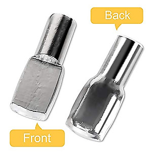 FANDAMEI Metal Nickel Shelf Pins Spoon Shaped Cabinet Support Pegs Holder (200 Packs, 5mm)