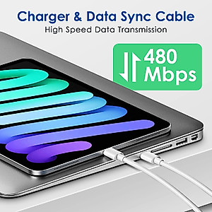 EzonEZoff 2Pack 20W Fast Charger Charging with 10ft Type C to C Cable Compatible for IPhone 15/Pro Max/iPad Pro 12.9/11 inch 22/21/20/18,iPad Air 5th