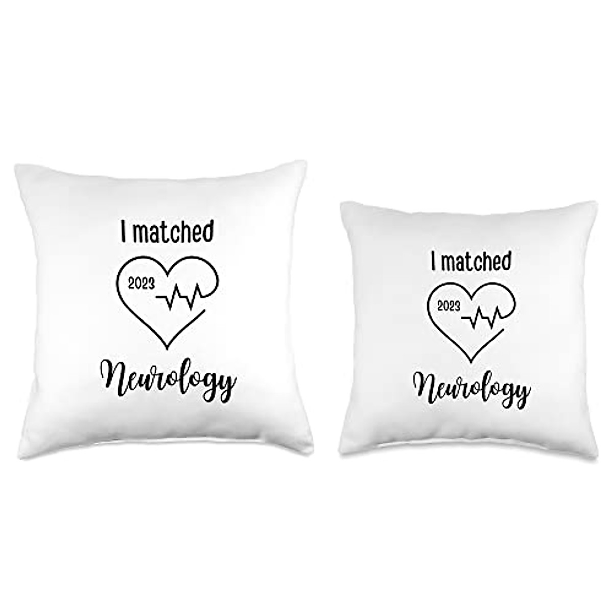 Resident I Matched Match Day Tees Neurology Heart 2023 Medical Match Day Throw Pillow, 18x18, Multicolor