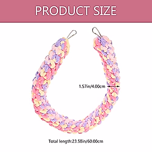 Mikikit Sugar Glider Climbing Rope Hamster Swing Toy Hamster Toy Woven Rat Toy Sugar Glider Toy Hanging Guinea Pig Toy Bird Cage Bird Swing Parrot Cage Toy Chew Hanging Toys Cotton Rope