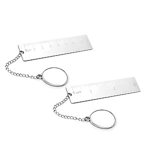 ARFUKA Bookmark Stainless Steel Reading Metal Ruler Bookmark Reading Bookmarks Page Marker Book Marker Gift for Students Teachers Reading Pack of 2