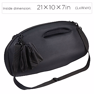 co2CREA Hard Travel case Replacement for JBL Boombox 2 Boombox 3 Waterproof Portable Bluetooth Speaker (All Black Case for Boombox 2 Speaker)