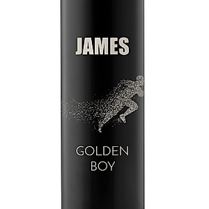 Maverton Travel Mug with engraving for man - 15,2 fl oz flask for him - Removable tea infuser - Lightweight design - LED Display - For Birthday - Personalized gadget for traveler - gold