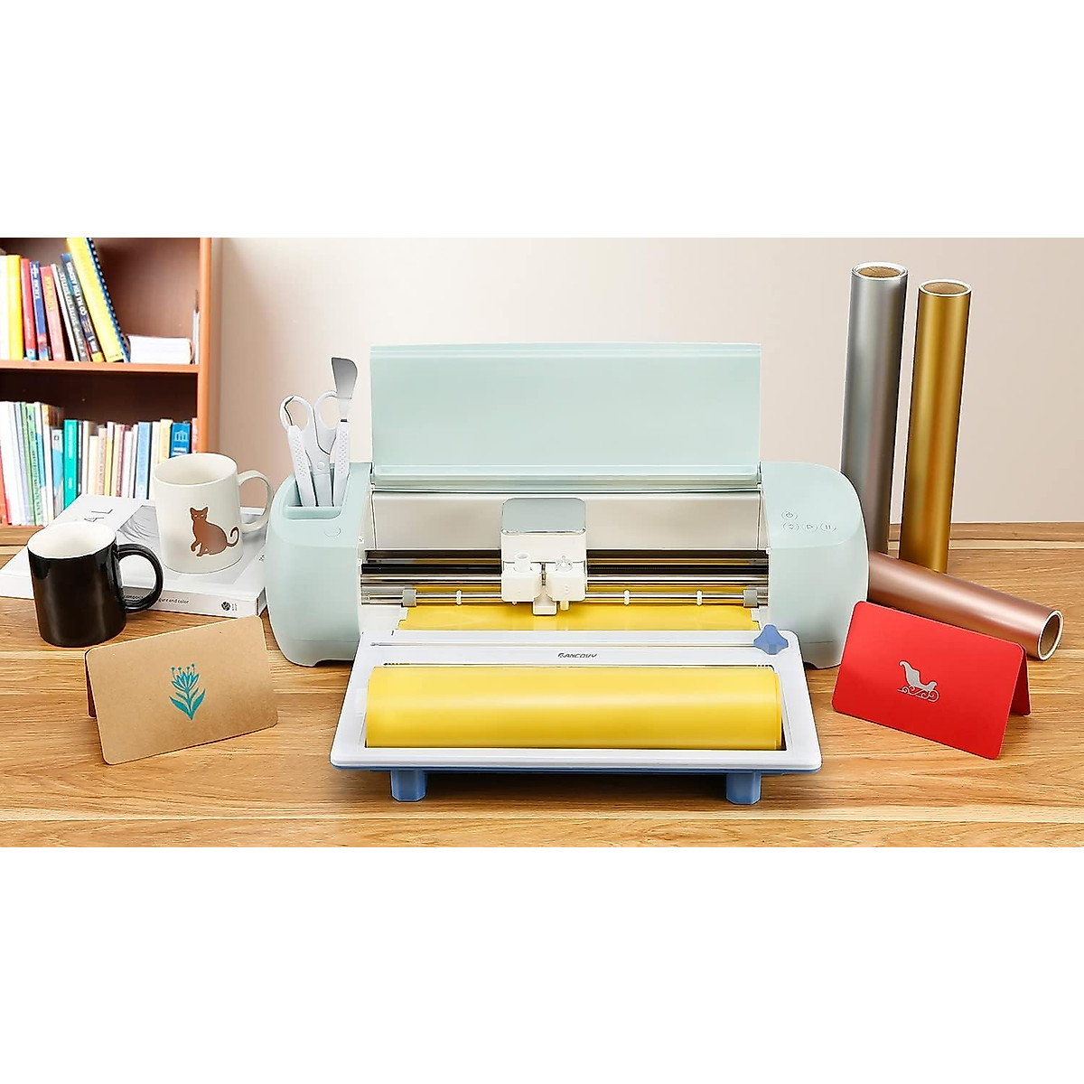 Rancovy Vinyl Roll Holder with Built in Trimmer for Cricut Maker 3 and Cricut Explore 3