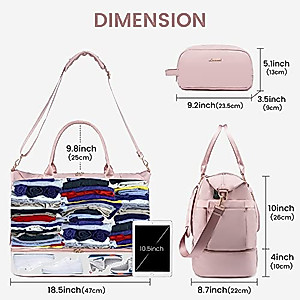 Gym Bag LOVEVOOK Travel Duffel Bag with USB Charging Port,Weekender Bags for Women with Shoe Compartment,Carry on Overnight Bag with Toiletry Bag,Hospital Bags for Labor and Deliver