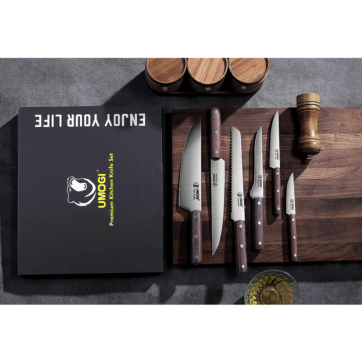 Premium 10 Inches German High-Carbon Stainless Steel Bread Knife - Ultra Sharp Serrated Blade, Full Tang Natural Wooden Handle - Ideal for Slicing Bread Cake Fruits & Vegetables