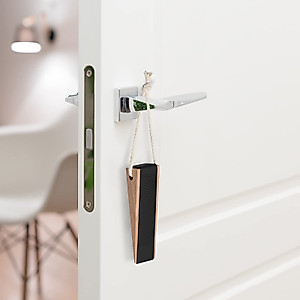 Extra Large Wooden Door Stopper Wedge for Bottom of Door, Fitting for Door Gap Under 2 inches, 2 Pack Black.