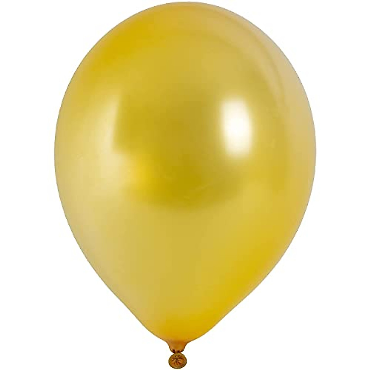 Amerimall Party Balloon, 12 Inches Solid Metallic Color, 100% Biodegradable Latex Balloons, 50-Pack, Gold