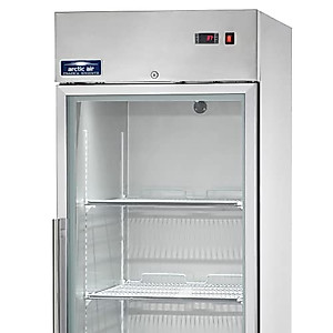 Arctic Air AGR23 27" One Section Glass Door Reach-In Refrigerator, Single Door, 23 Cubic Feet, 115v