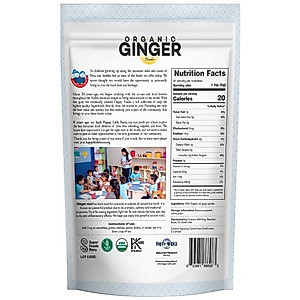 Happy Andes/ Andean Star USDA Organic Ginger Powder, Pure Ground Dried Root, Highly Aromatic, Strong Immunity, 100% from Peru, Tea, Superfood, Non-GMO, Gluten Free, Kosher, Keto, 1 lb