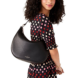 Kate Spade Weston Leather Shoulder Crossbody Bag Purse Handbag (Black)