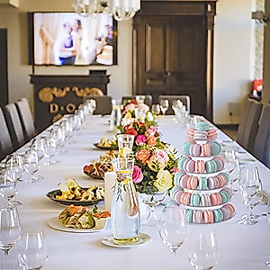 6 Tiered Tray Stand for Macarons - Round Cupcake Tower Stand Tea Party Decorations Cupcake Holder Dessert Table Display Set Donut Stand - Wedding Cake Stand Macarons and Cupcake Tower Party Supplies