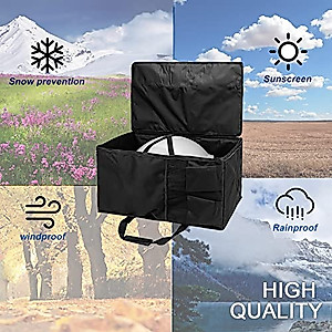 Uniflasy 600D Grill Cover Bag and Propane Tank Adapter Hose 5 Feet 1lb to 20lb Converter for Weber Q 1200 1000 Gas Grill, 2 in 1 Outdoor Backpack & Carry Bag