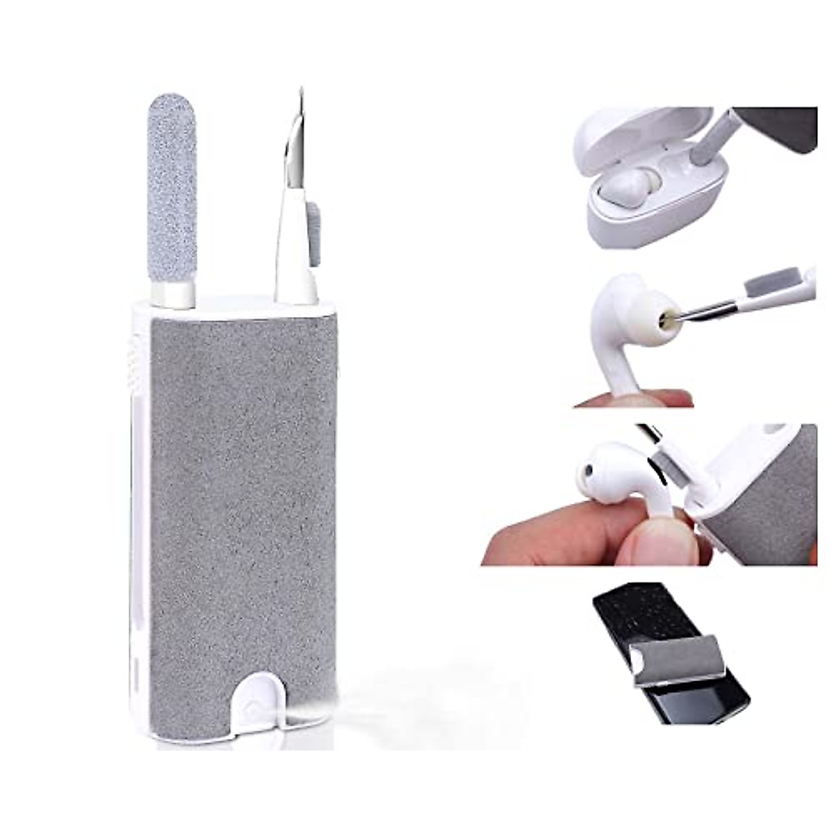 XANGNIER Cleaner Kit for Airpods Pro,5 in 1 Multi-Function Earbuds Cleaning Tools, Cleaning Pen with Soft Brush for iPhone Charging Port,Phone Speaker,Earpods,Headphone,Earphone,iPod Case