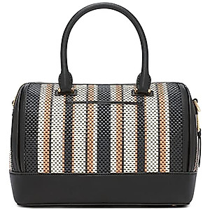 Calvin Klein Ashley Barrel Satchel, Doe Multi Woven