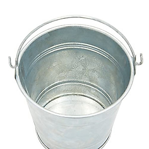 6 Pack Small Galvanized Metal Buckets with Handles, Mini Tin Pails for Party Favors, Succulents, Rustic Home Decor (3 in)