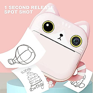 SHENGAO 2.4 Inch IPS Screen Video Digital Camera Birthday Gift Full HD Photo Digital Camera Kids Digital Camera with Print Paper