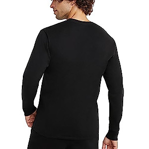 Champion Long Sleeve, Classic T-Shirt for Men (Reg. or Big & Tall), Black Script, X-Large