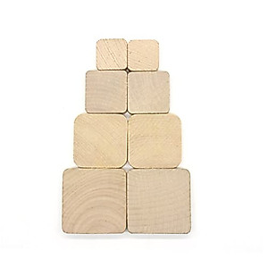 TEHAUX 10pcs Mini Blocks Void Stamp Wood Base Mini Wooden Cubes Unfinished Wood Cubes Crafts Scrapbooking Stamps Base Wooden Stamps Base Wood DIY Stamp Base Wood Carving Handle Wooden