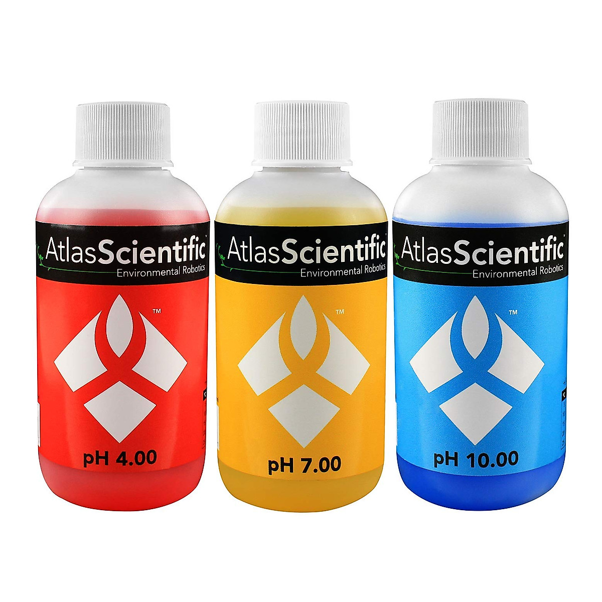 Atlas Scientific pH 4.00, 7.00, & 10.00 Calibration Solution 125ml - 4oz (Pack of 3)