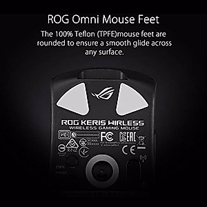 ASUS ROG Keris Wireless Lightweight Gaming Mouse (ROG 16,000 DPI sensor, push-fit switch sockets, swappable side buttons, ROG Omni Mouse feet, ROG Paracord and Aura Sync RGB lighting)